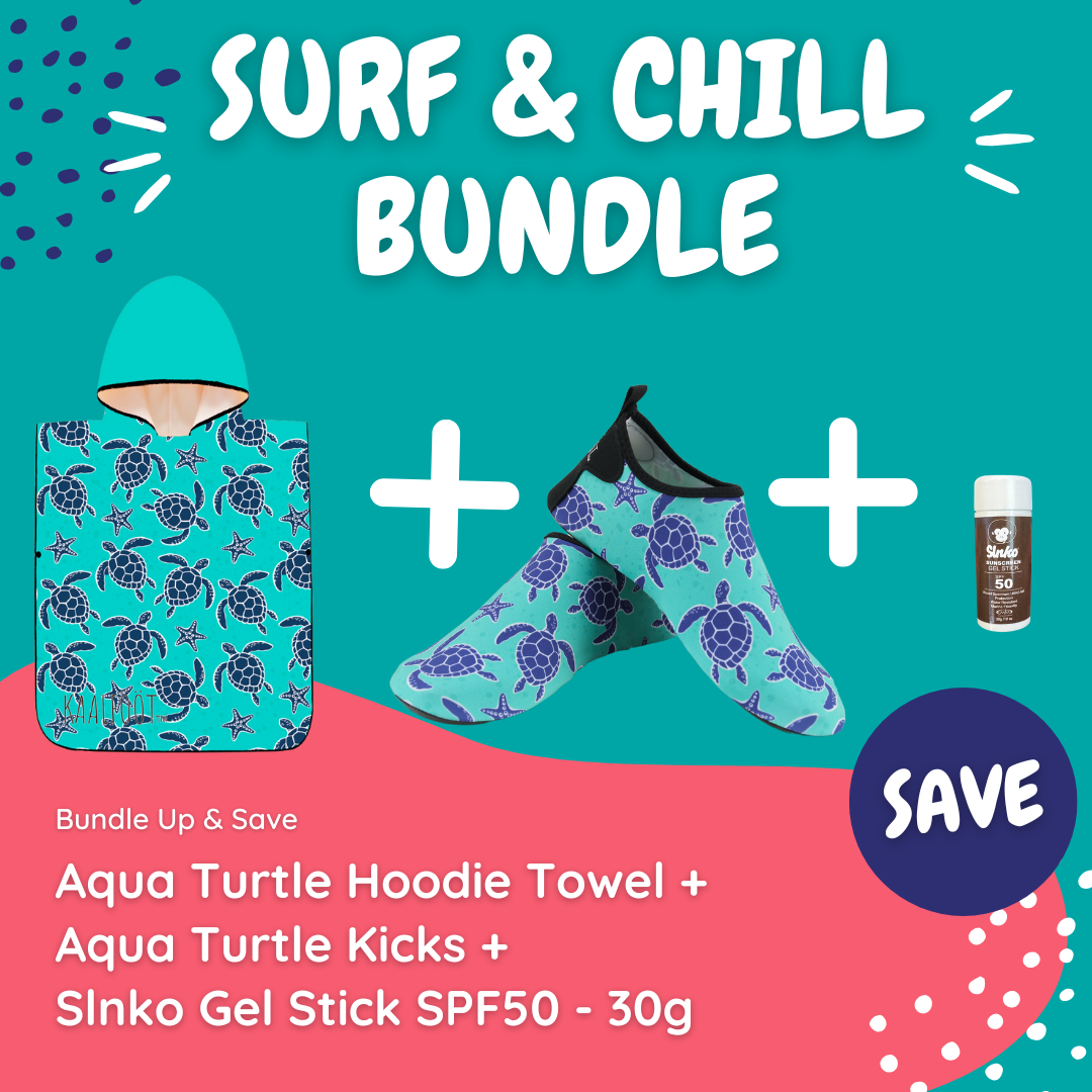 Aqua Turtle Surf & Chill Bundle (with Stick Sunscreen) – Kaalfööt