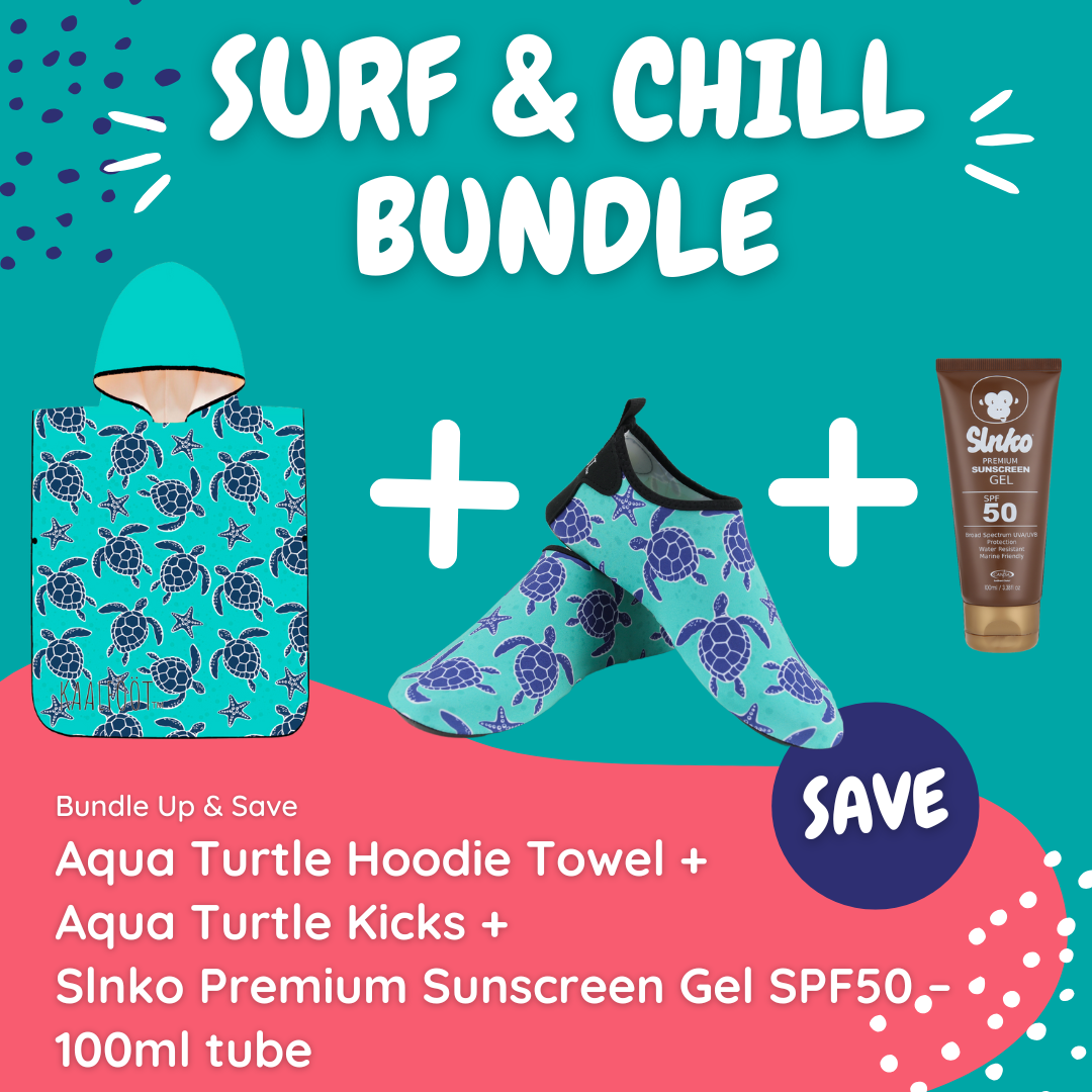 Aqua Turtle Surf & Chill Bundle (with Gel Tube Sunscreen) – Kaalfööt