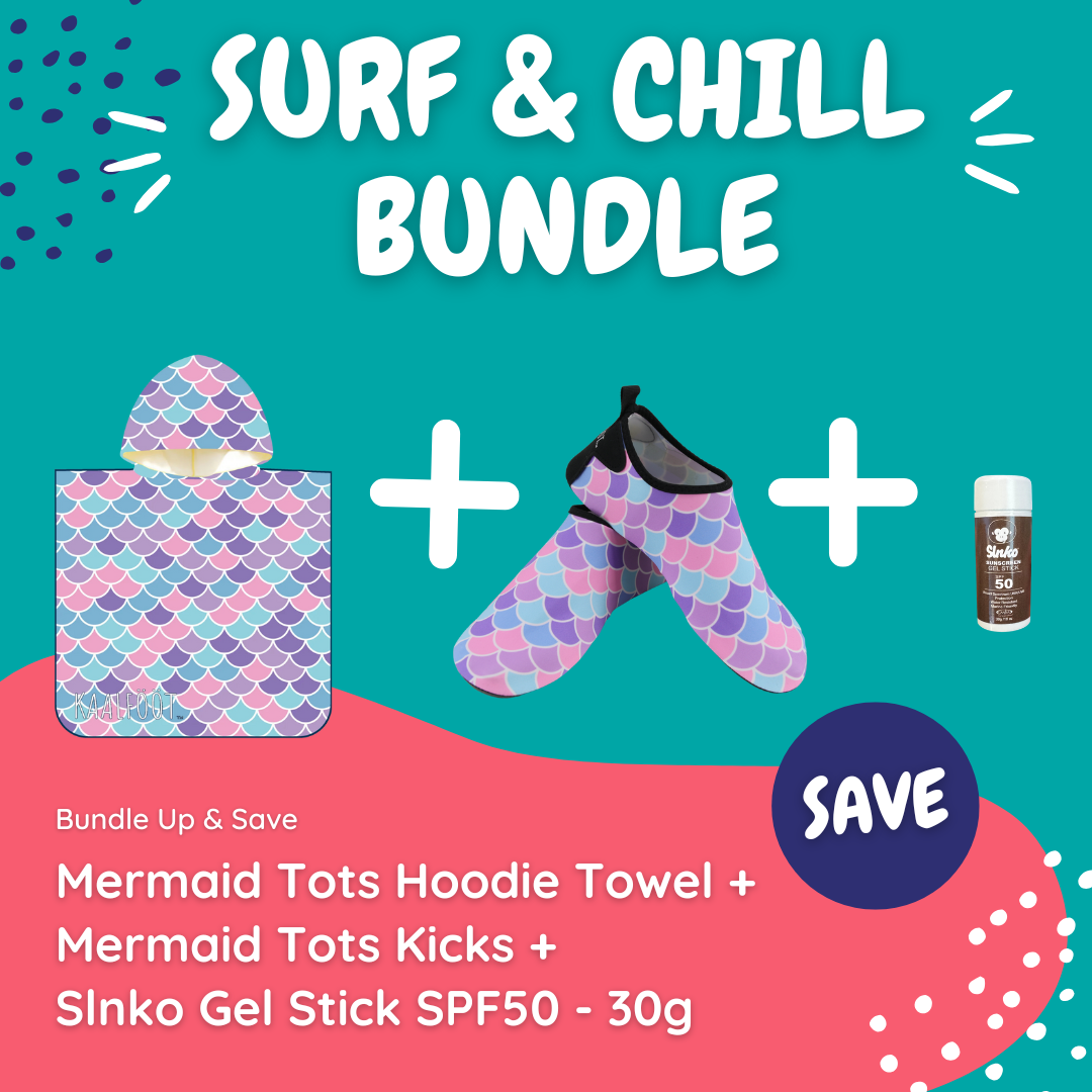 Mermaid Tots Surf & Chill Bundle (with Stick Sunscreen) – Kaalfööt